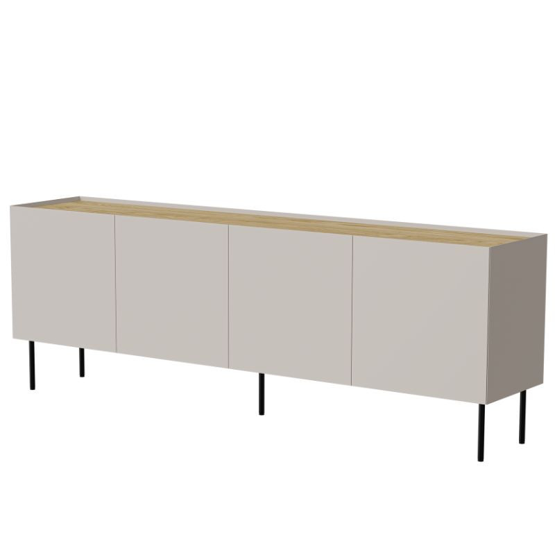Buffet 200cm bois et cachemire 4 portes Mauro | Leroy Merlin