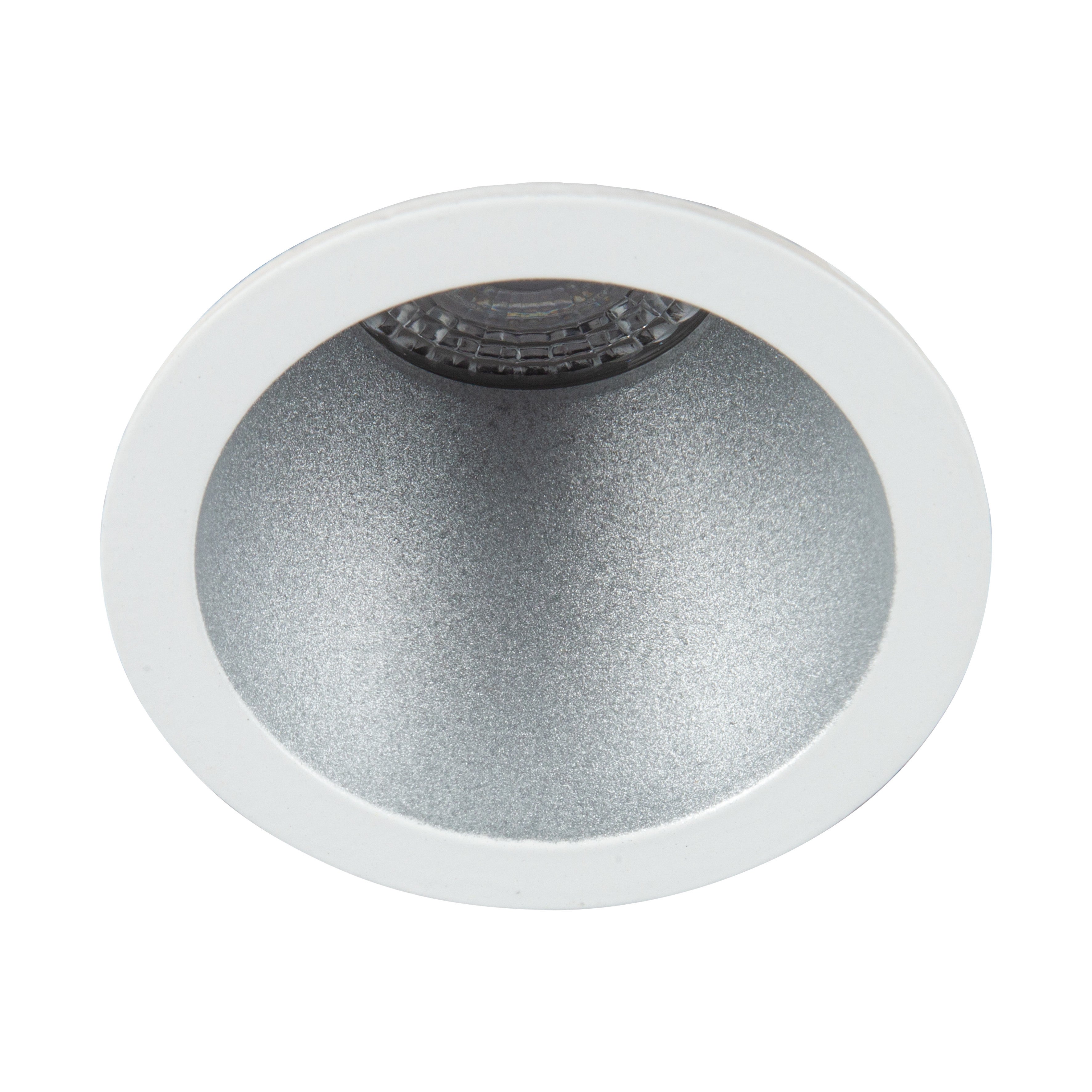 Spot DECO+ ASYM GU10 rond fixe, blanc mat/alu laqué IP20 - EUROPOLE ...