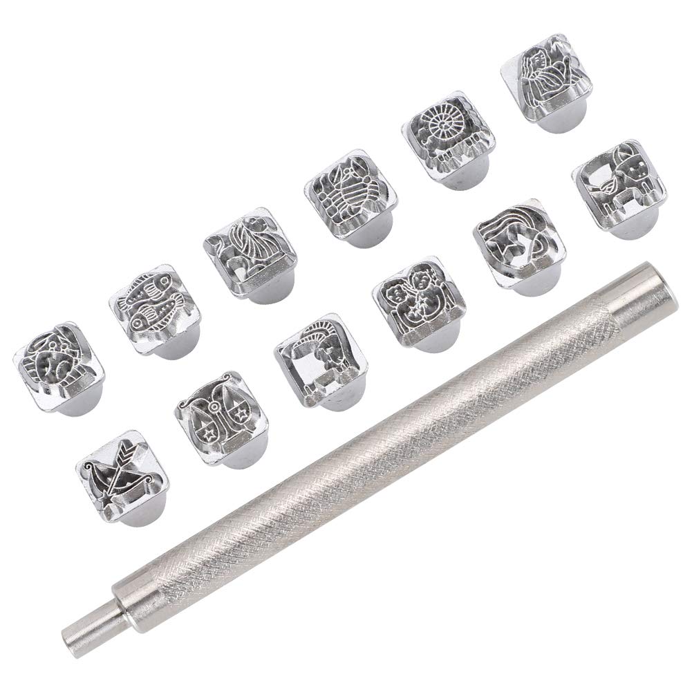 Lot de 12 poinçons à estamper pour bricolage, motif douze ...