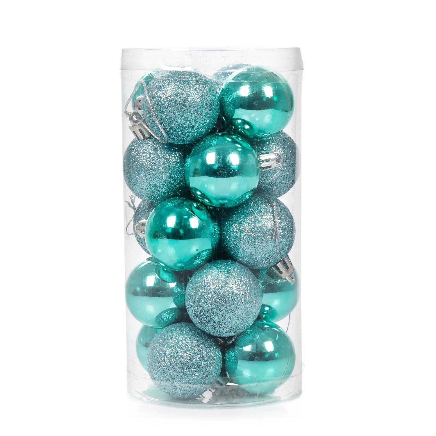 Boules de Noël décoratives , 4 cm. Lot de 20 couleurs vert aqua ...