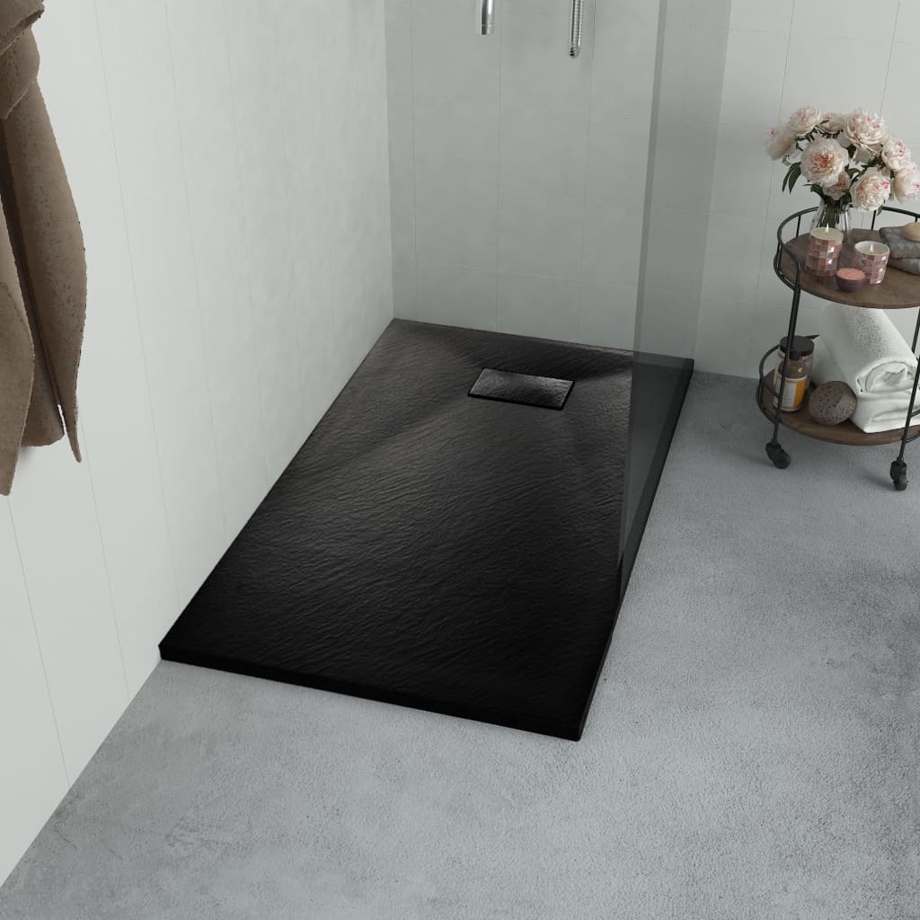 Maison Exclusive - Bac de douche SMC Noir 120 x 70 cm | Leroy Merlin