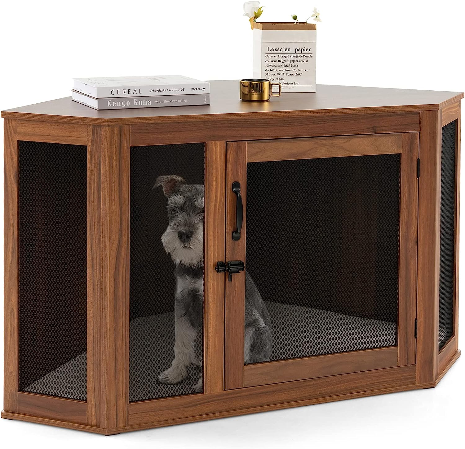 Cage pour Chien Intérieur XXL, Cage d’Angle ,114 x 60 x 68CM | Leroy Merlin