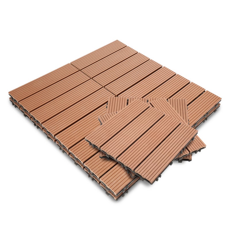 Dalle de terrasse Dalles clipsables en bois Revêtement Carrelage 30 x ...
