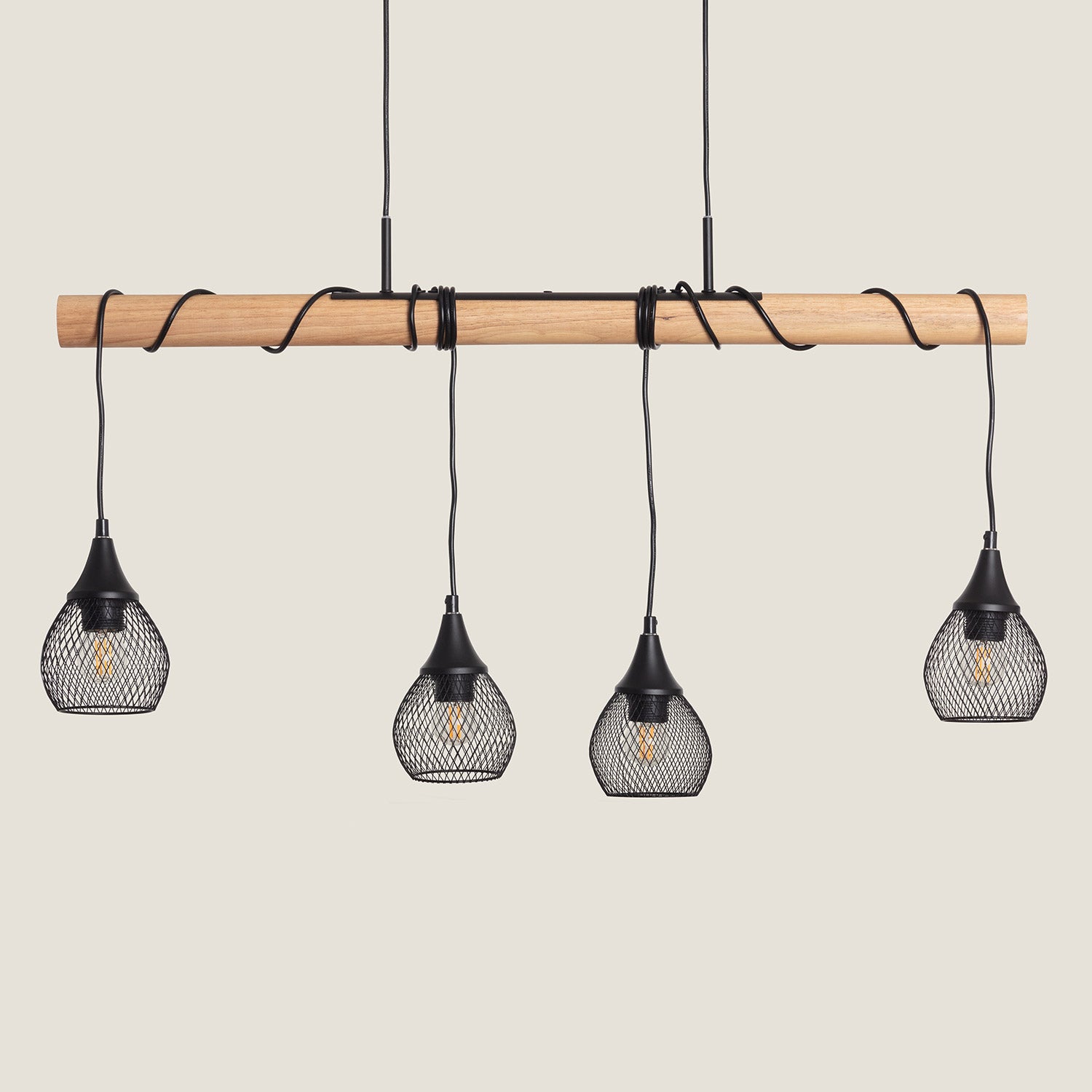 Suspension Métal et Monah Noir | Leroy Merlin