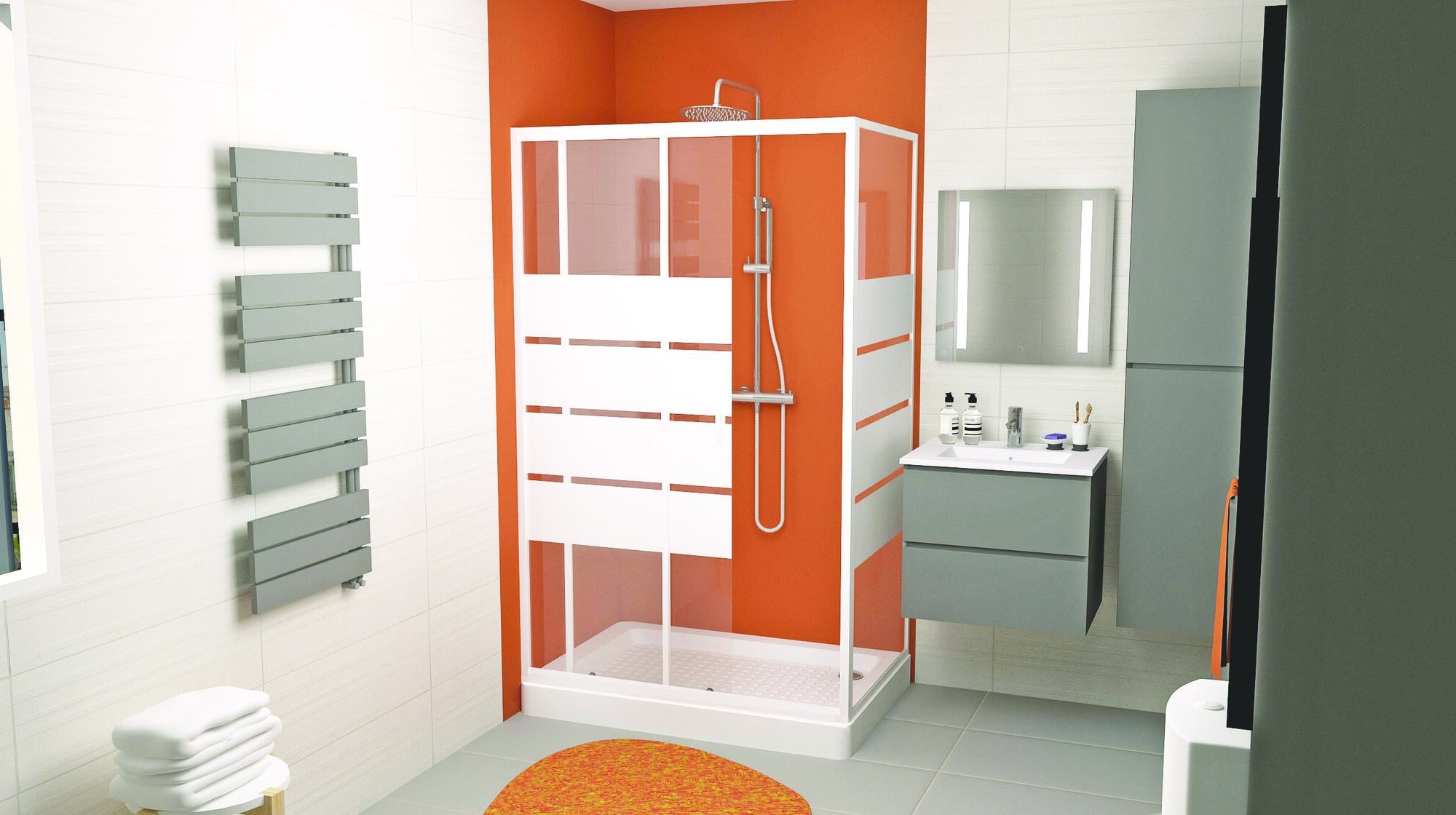 ONDEE ZEN - Receveur de douche CERA 2 - 90 x 70 cm - Céramique - Blanc ...