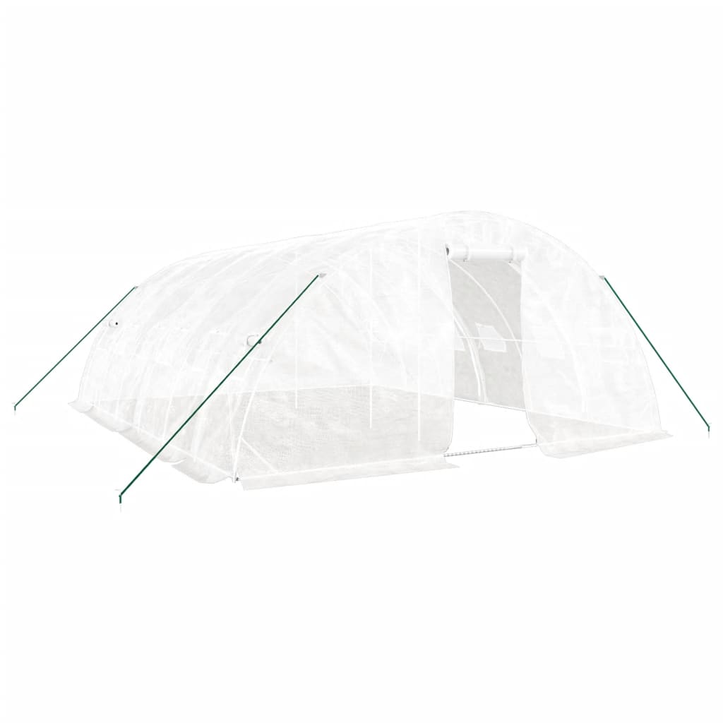 Serre avec structure en acier blanc 30 m2 6x5x2,3 m | Leroy Merlin