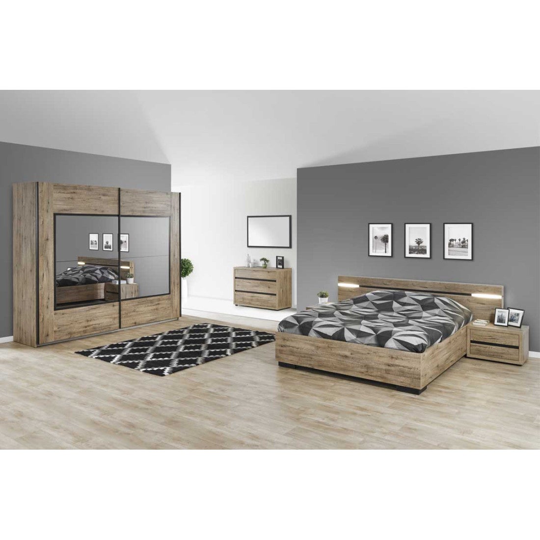 Chambre Adulte Complète (140x190) - NIKITO | Leroy Merlin