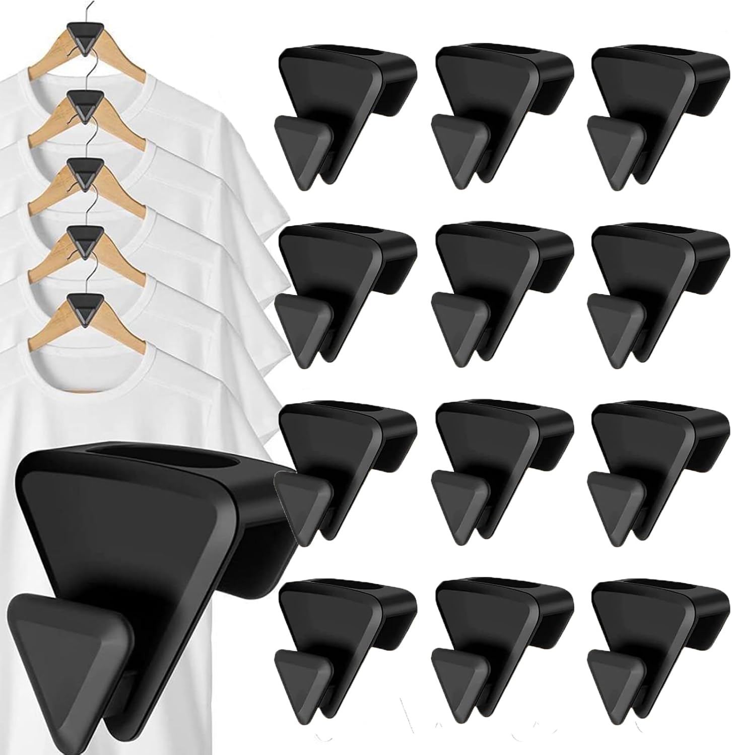 Crochets triangulaires pour cintres de garde-robe peu encombrants (12 ...