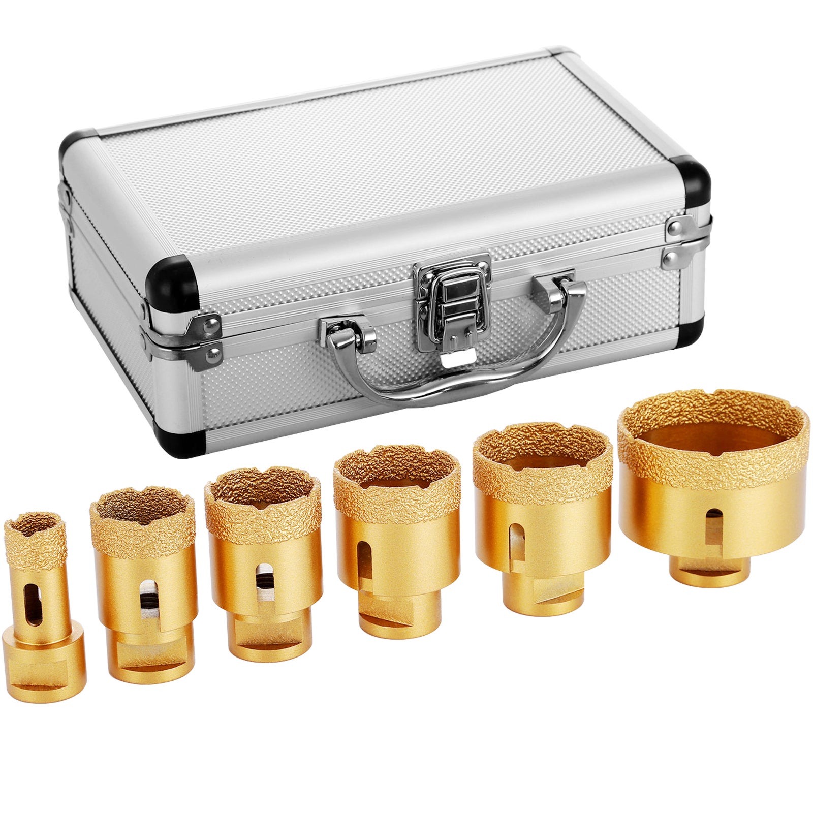 Juego de 6 sierras de corona de diamante, brocas de diamante de 20 mm a 68 mm para baldosas de ...