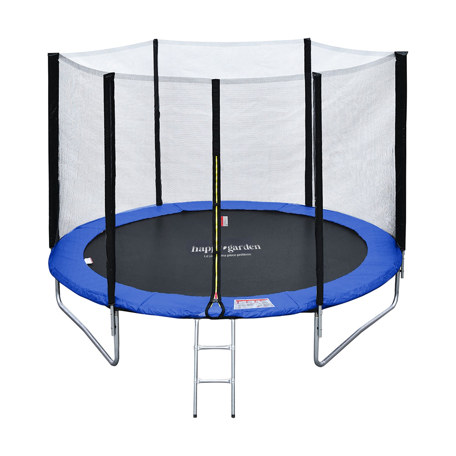 Cama elástica de 180cm reversible azul / verde CAIRNS + red, escalera ...