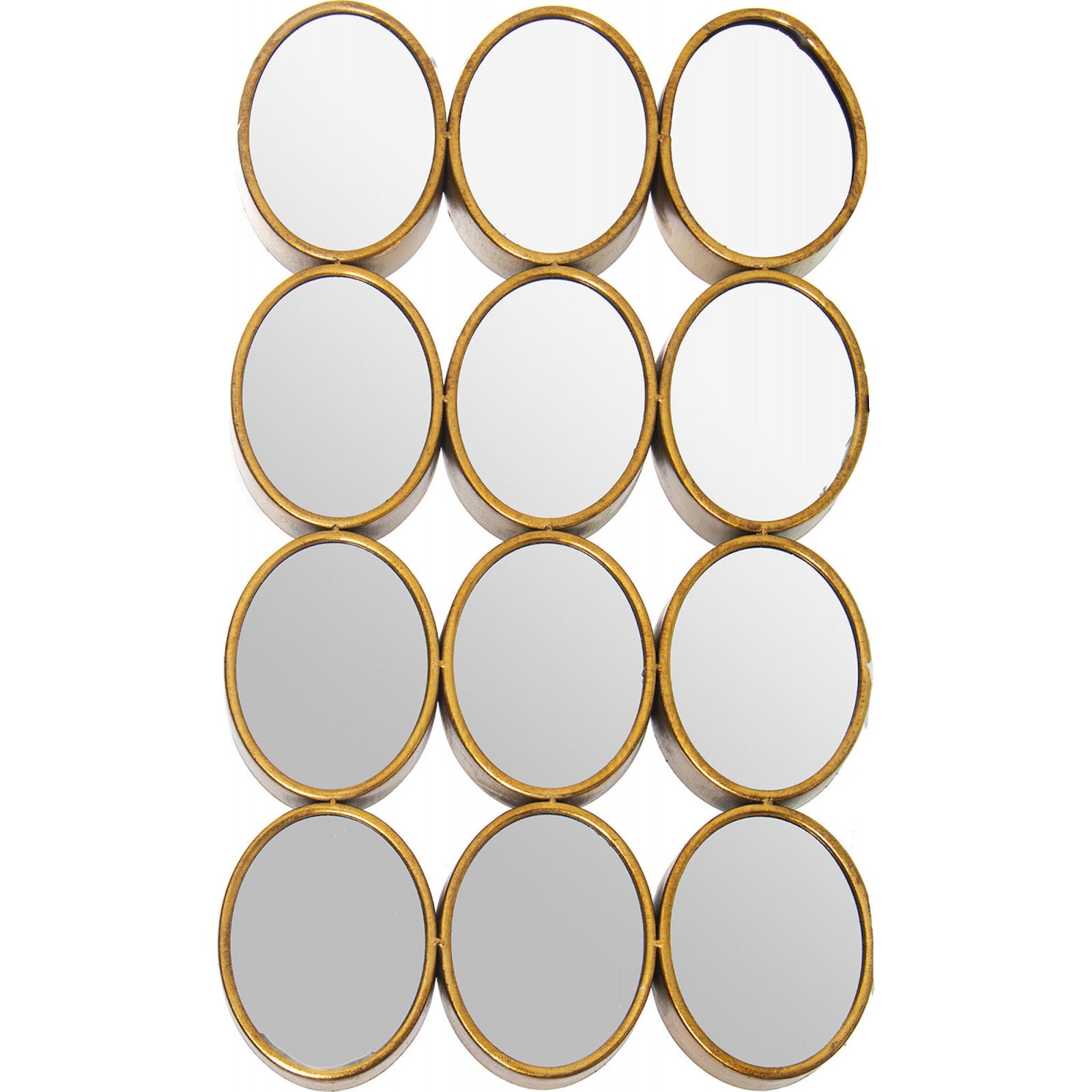 Miroir vertical élégant ornement ovals dorés 40 x 5 x 71 cm Doré ...