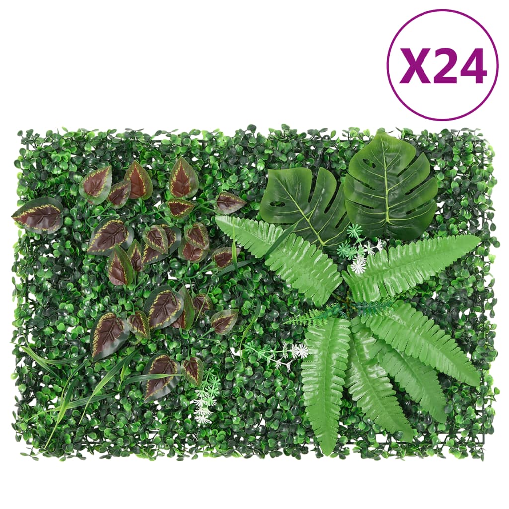 Valla De Plantas Artificiales 24 Uds Verde 40x60 Cm Leroy Merlin
