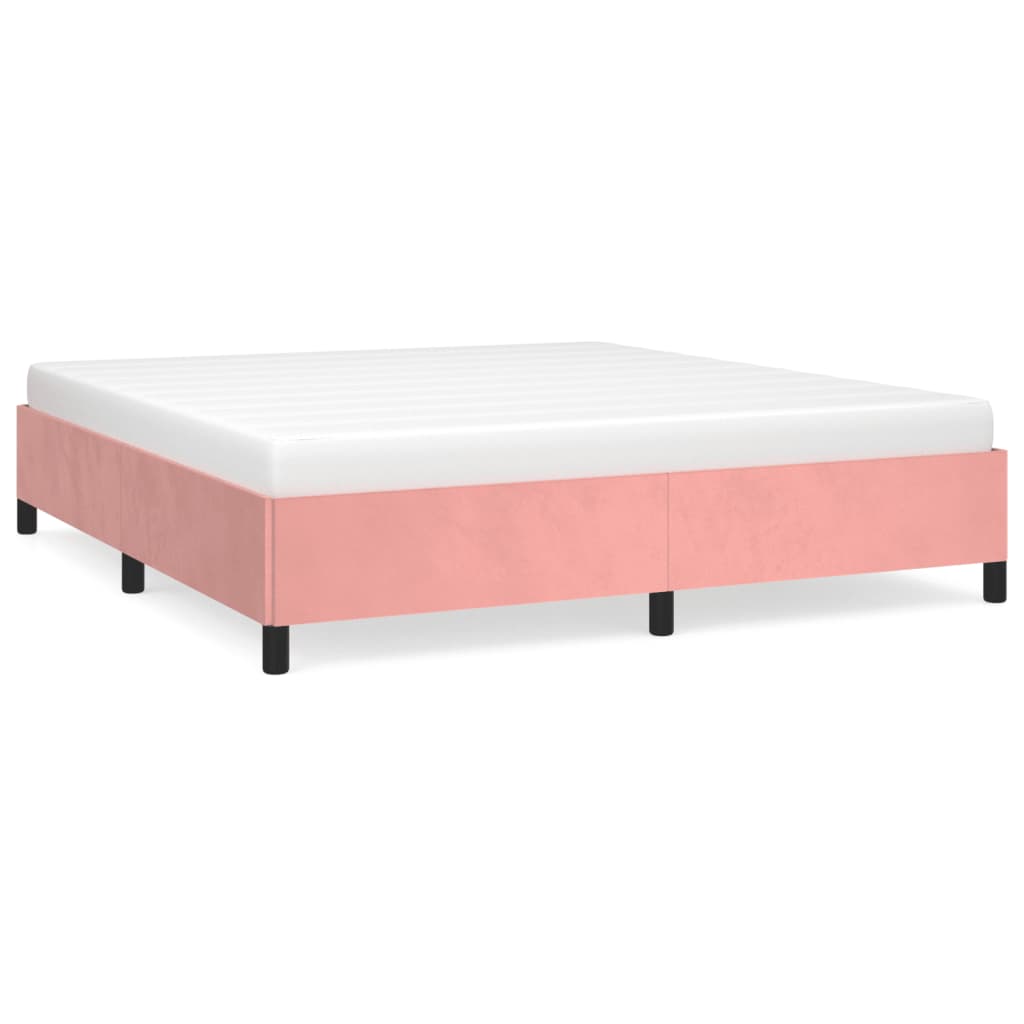 Lit double | Lit adulte | Cadre de lit Rose 180x200 cm Velours697697 ...