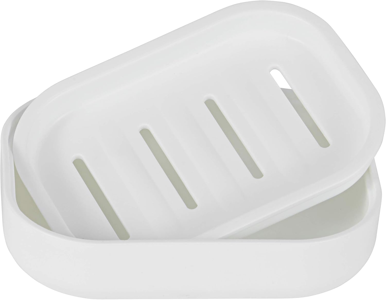 Jaboneras blancas de 2 piezas con drenaje fuerte para baño, mantiene el ...