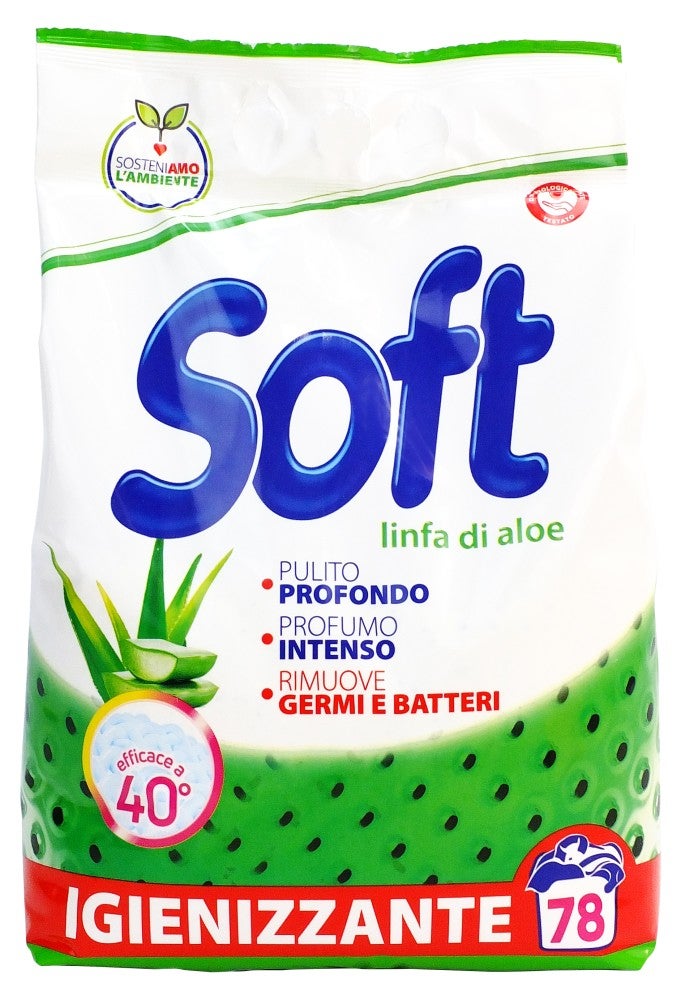 Lessive douce 78 tasses doseuses Sachet d'aloe vera Désinfecte Fabriqué ...