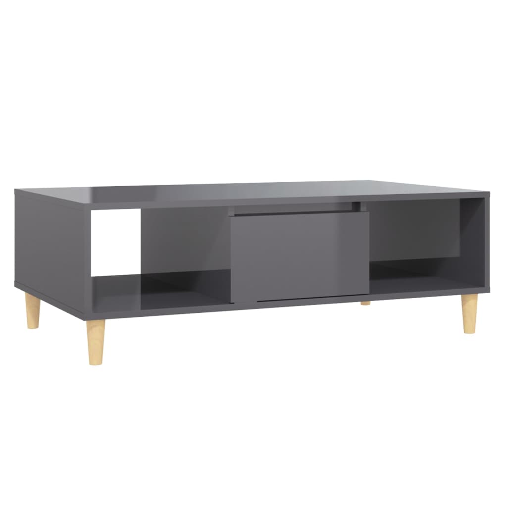 Table basse Gris brillant 103,5x60x35 cm 2 | Leroy Merlin