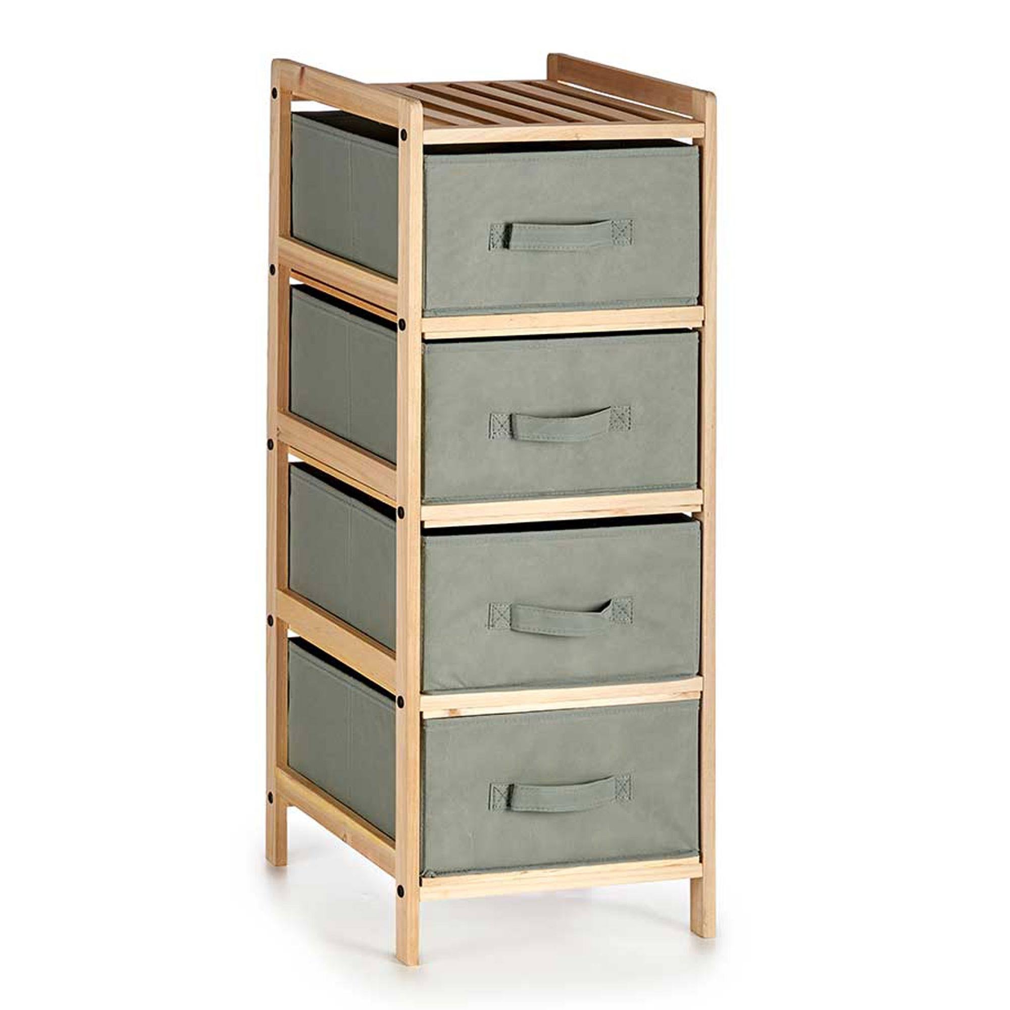 Mueble ancho 4 cajones gris oscuro colección KIPIT | Leroy Merlin