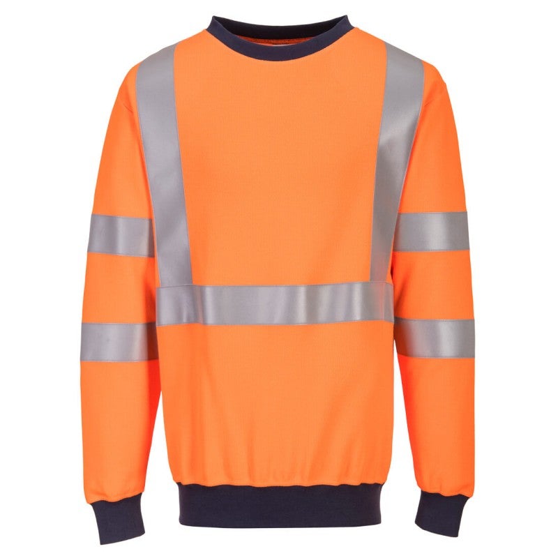 Sudadera RIS resistente a la llama de alta visibilidad naranja PORTWEST FR703 | Leroy Merlin