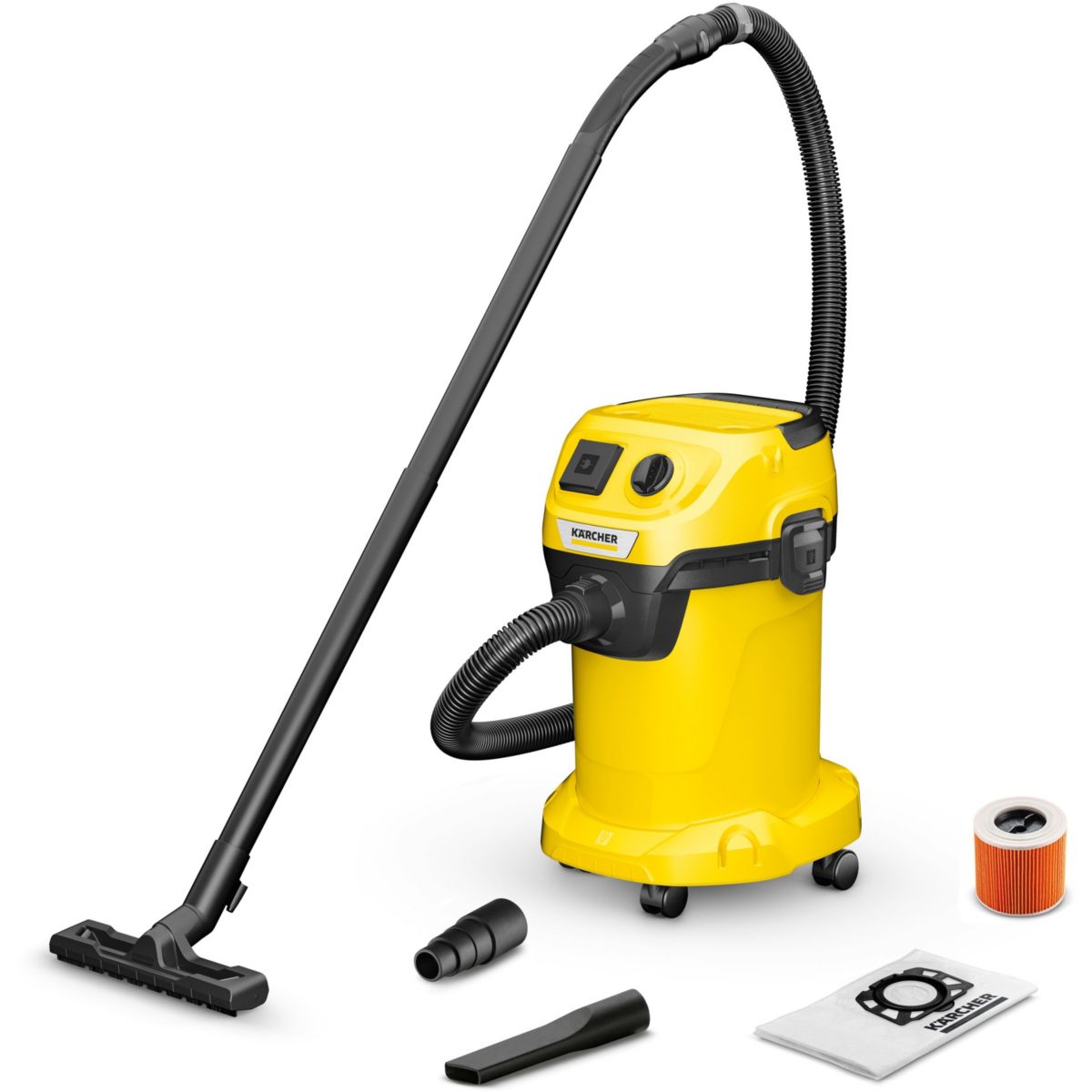 Aspirador en seco y húmedo KARCHER WD 3 P V-19/4/20 - Depósito polipropileno 19 L - 1000W (toma ...