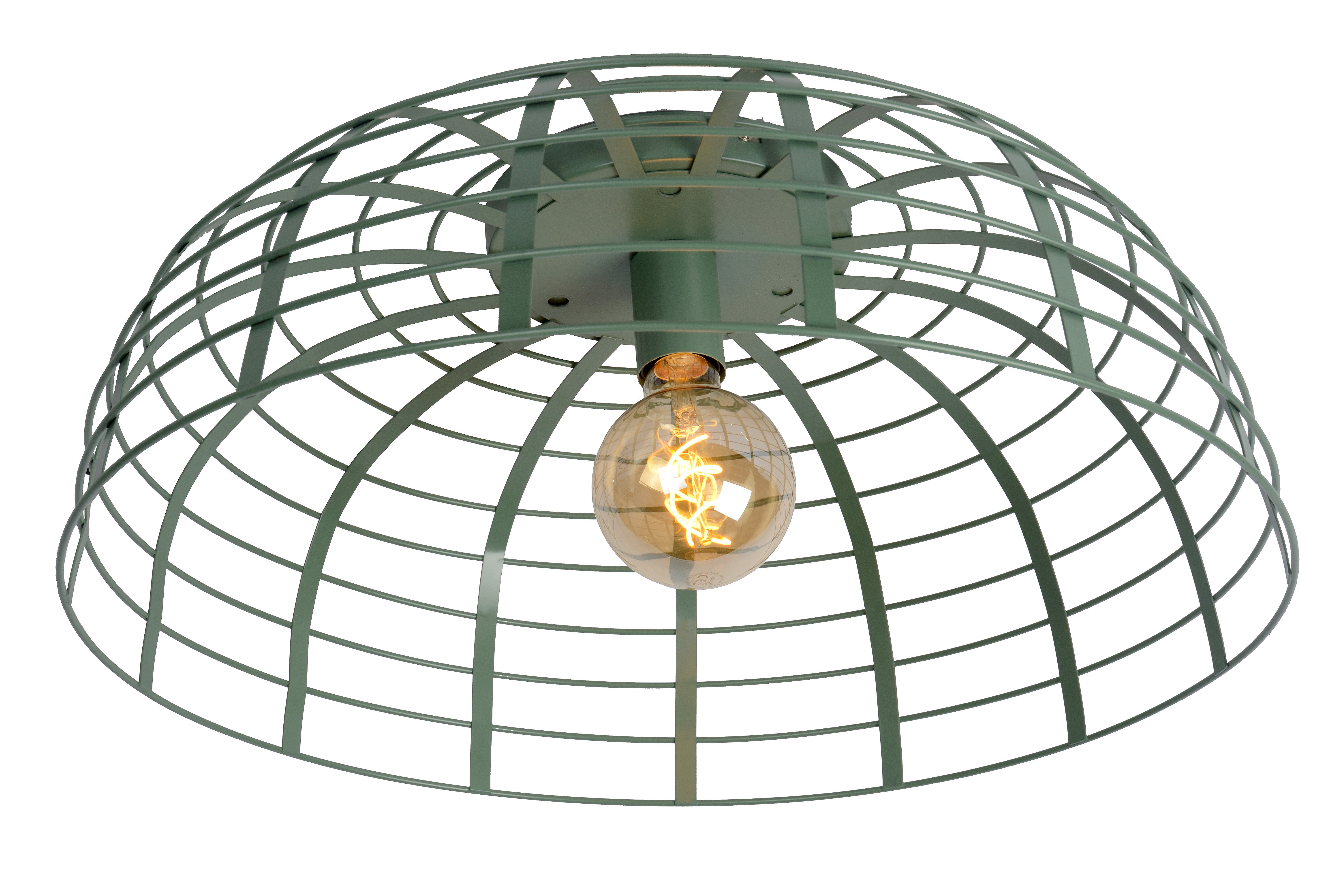 Lucide ELODIE - Plafonnier - Ø 56 cm - 1xE27 - Turquoise | Leroy Merlin