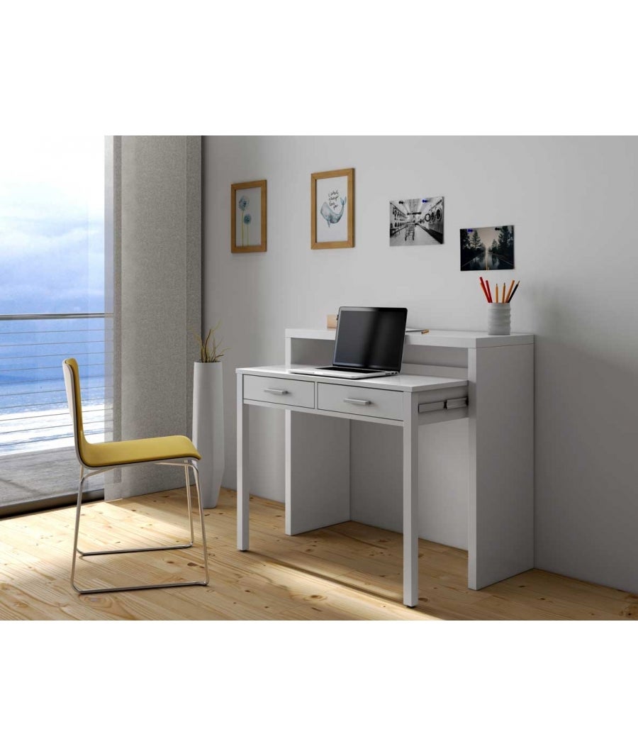 CONSOLE BUREAU MAX - Blanc | Leroy Merlin