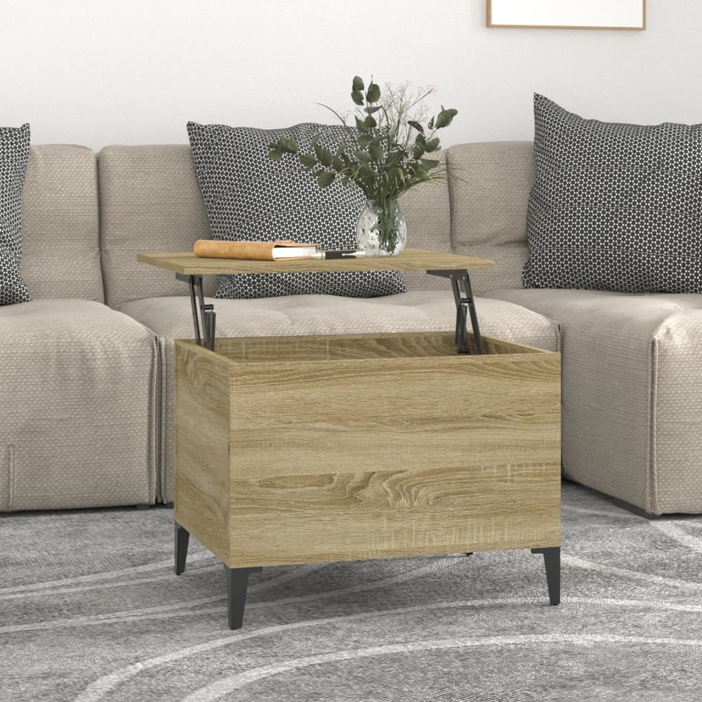 Table basse Chêne sonoma 60x44,5x45 Bois d'ingénierie | Leroy Merlin