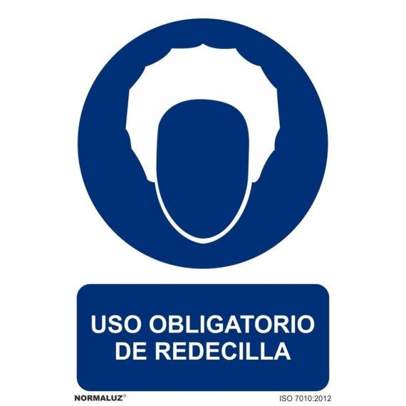 Señal que indica Uso Obligatorio de Redecilla, con tintas UV SEKURECO ...