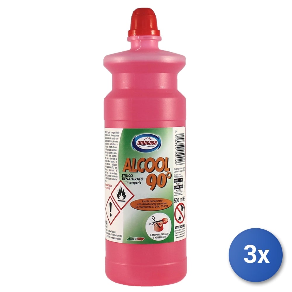 3x Amacasa Alcohol Etílico Desnaturalizado 500 Ml. | Leroy Merlin