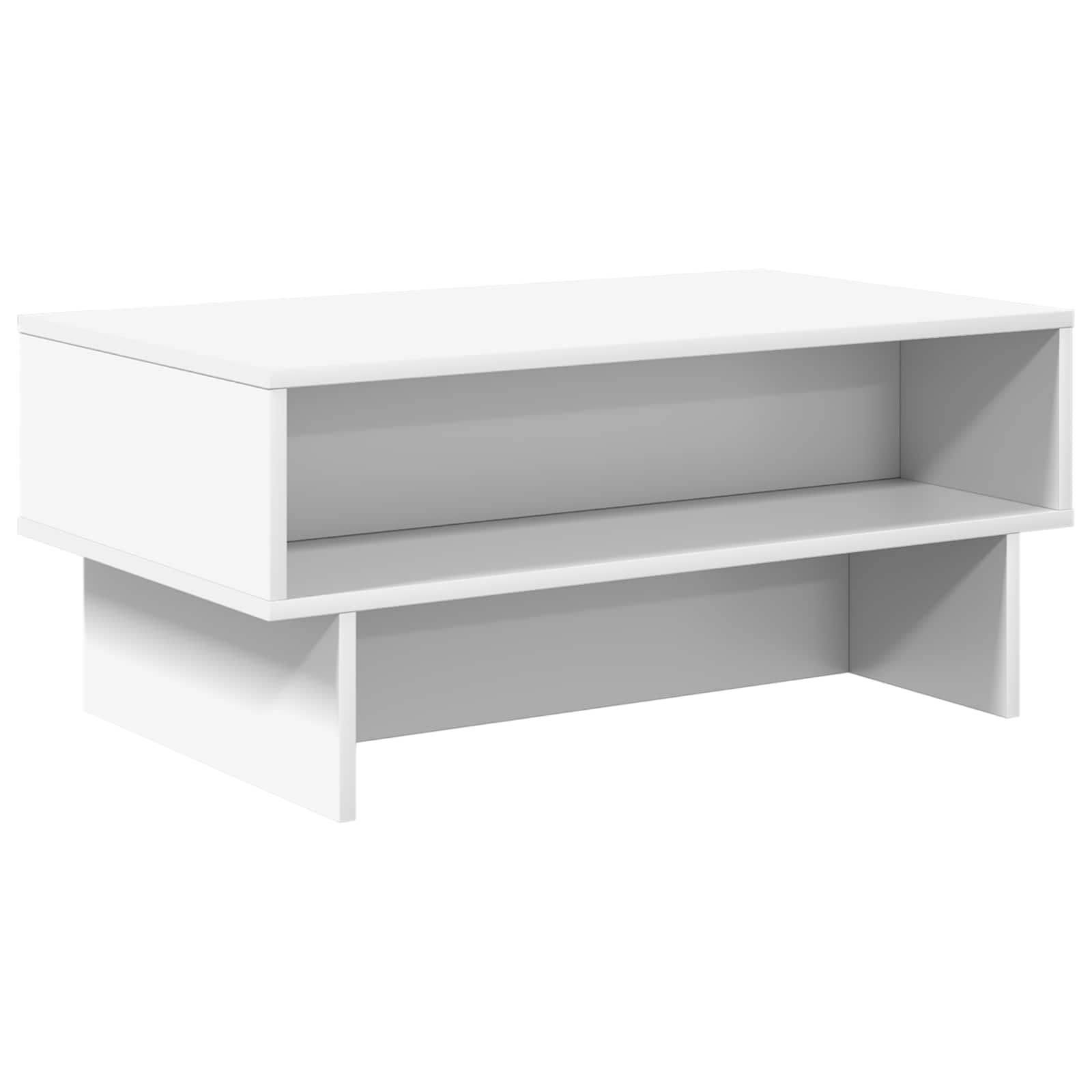 Table basse Table de salon simple - Blanc 80 x 46 x 35 cm Bois d ...