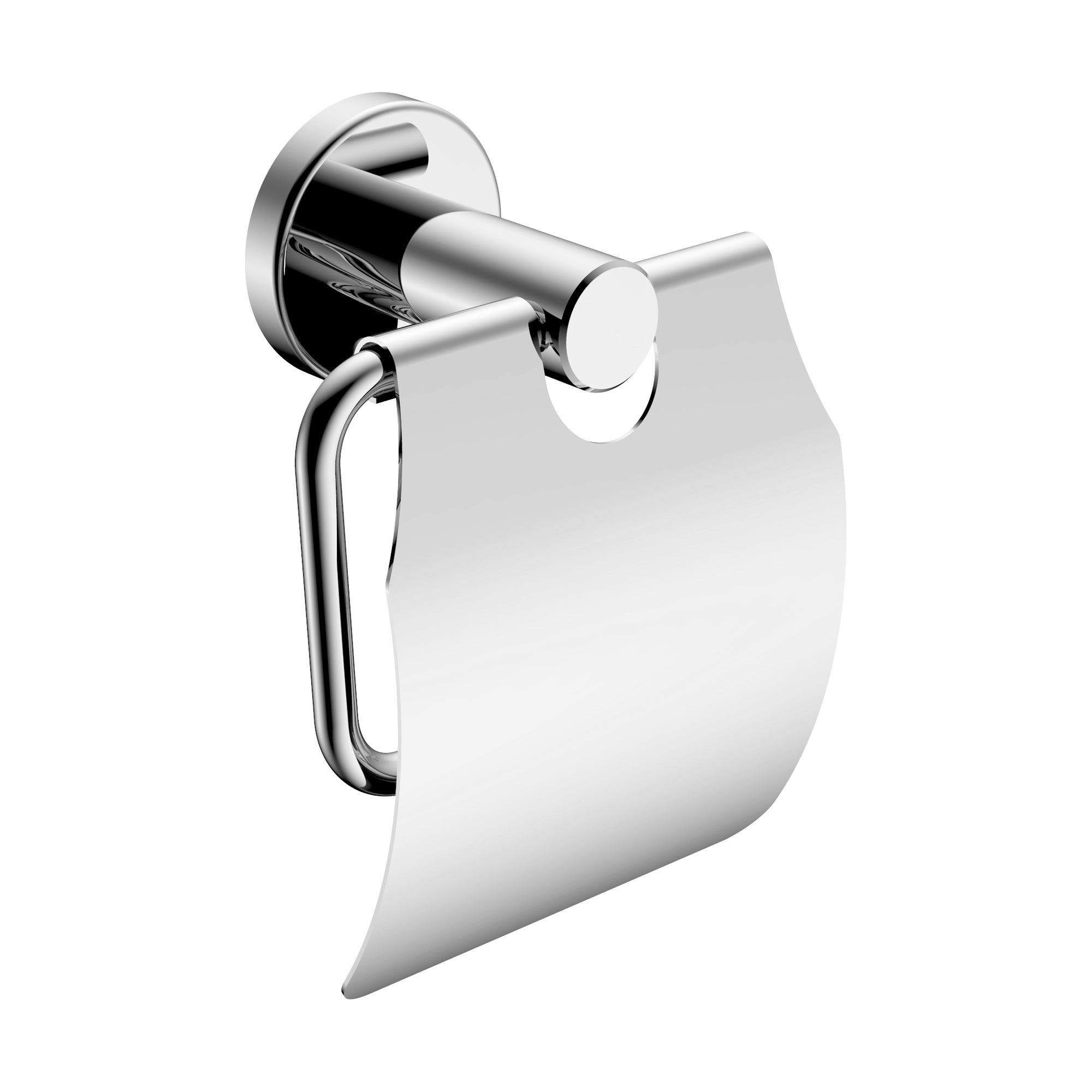 Porte-rouleau avec couvercle Chromé - Tokio | Leroy Merlin