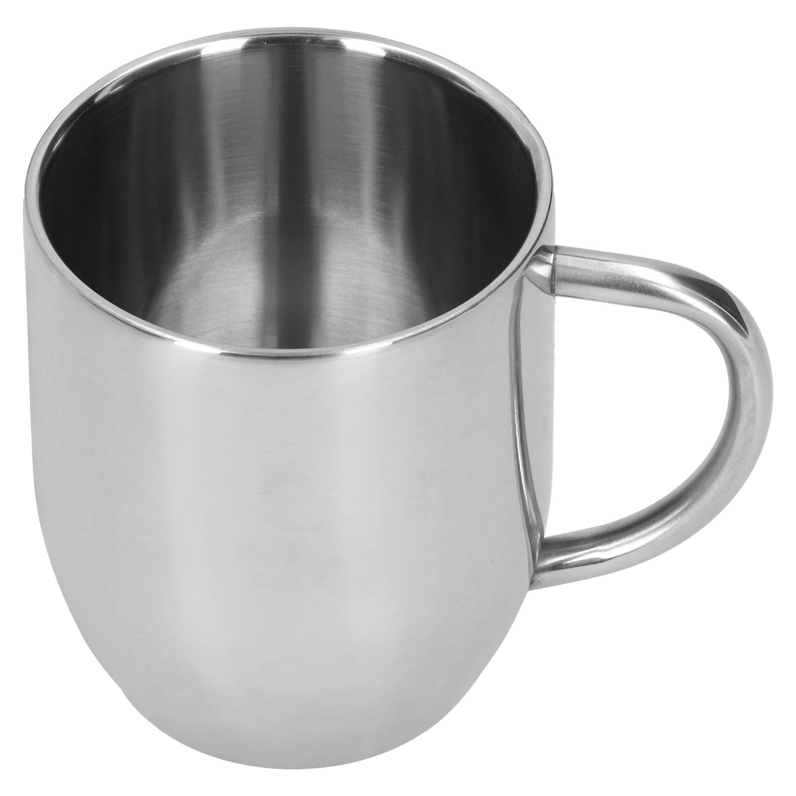 Tasse à café double couche en acier inoxydable 304, poignée épaisse ...