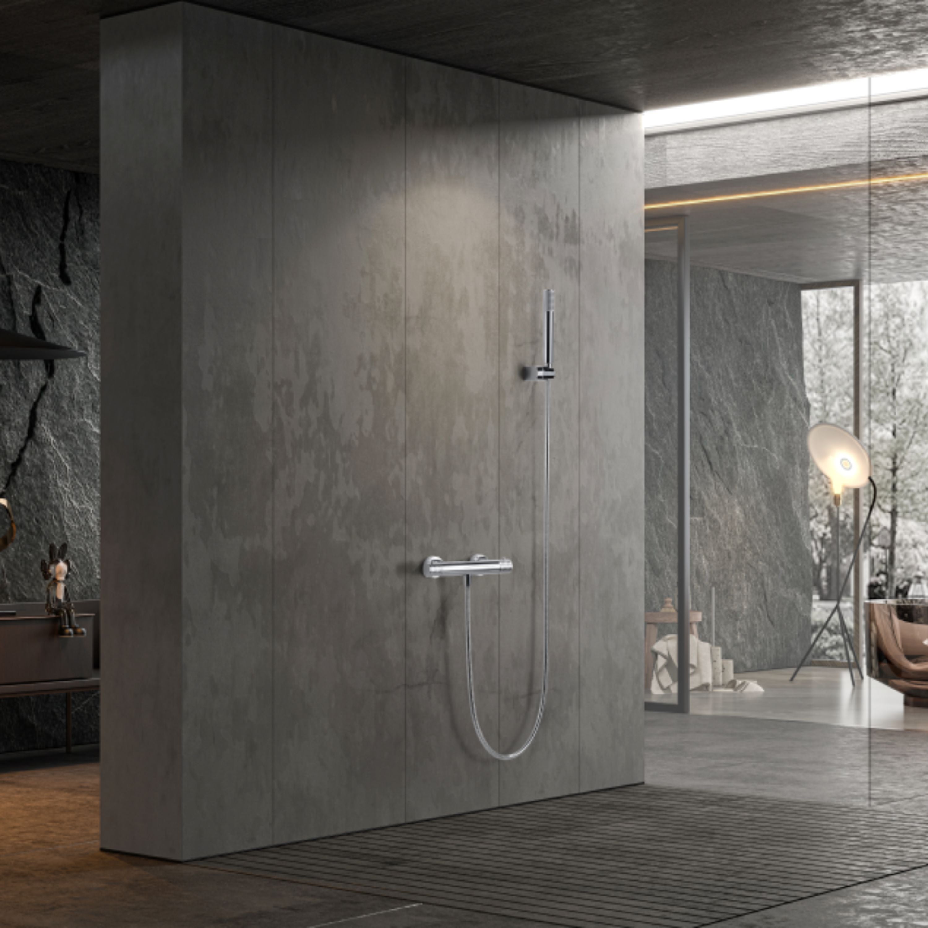 IMEX - Kit de Ducha Termostatico con Alcachofa y Flexo | Kit de Ducha ...