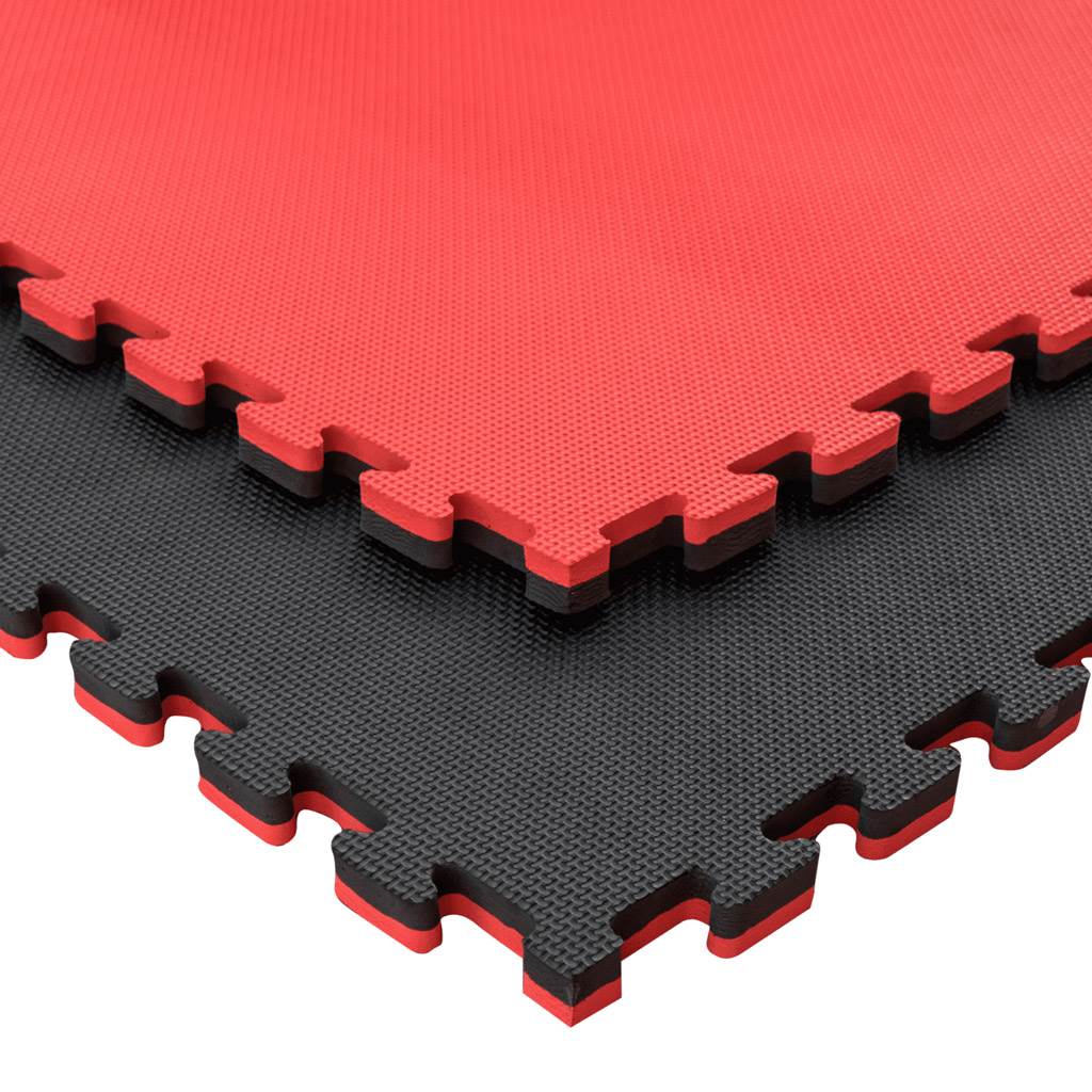 Tatami Puzzle 2cm 100x100cm – Superficie T Negro/Rojo | Leroy Merlin