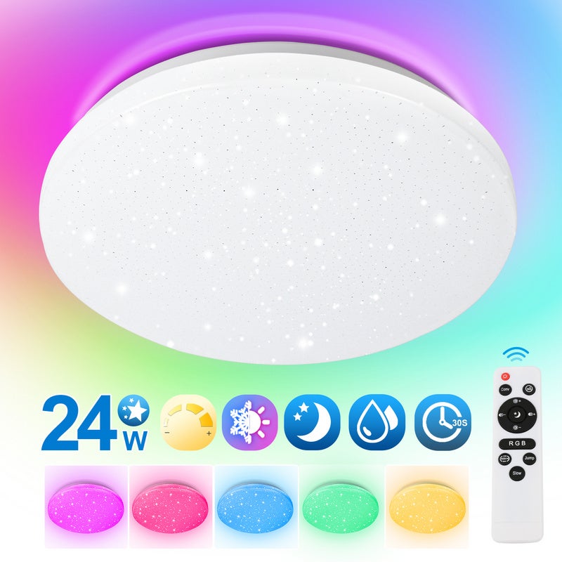 Luz de techo LED 24 W Luz de techo de cielo estrellado de 24 W con ...