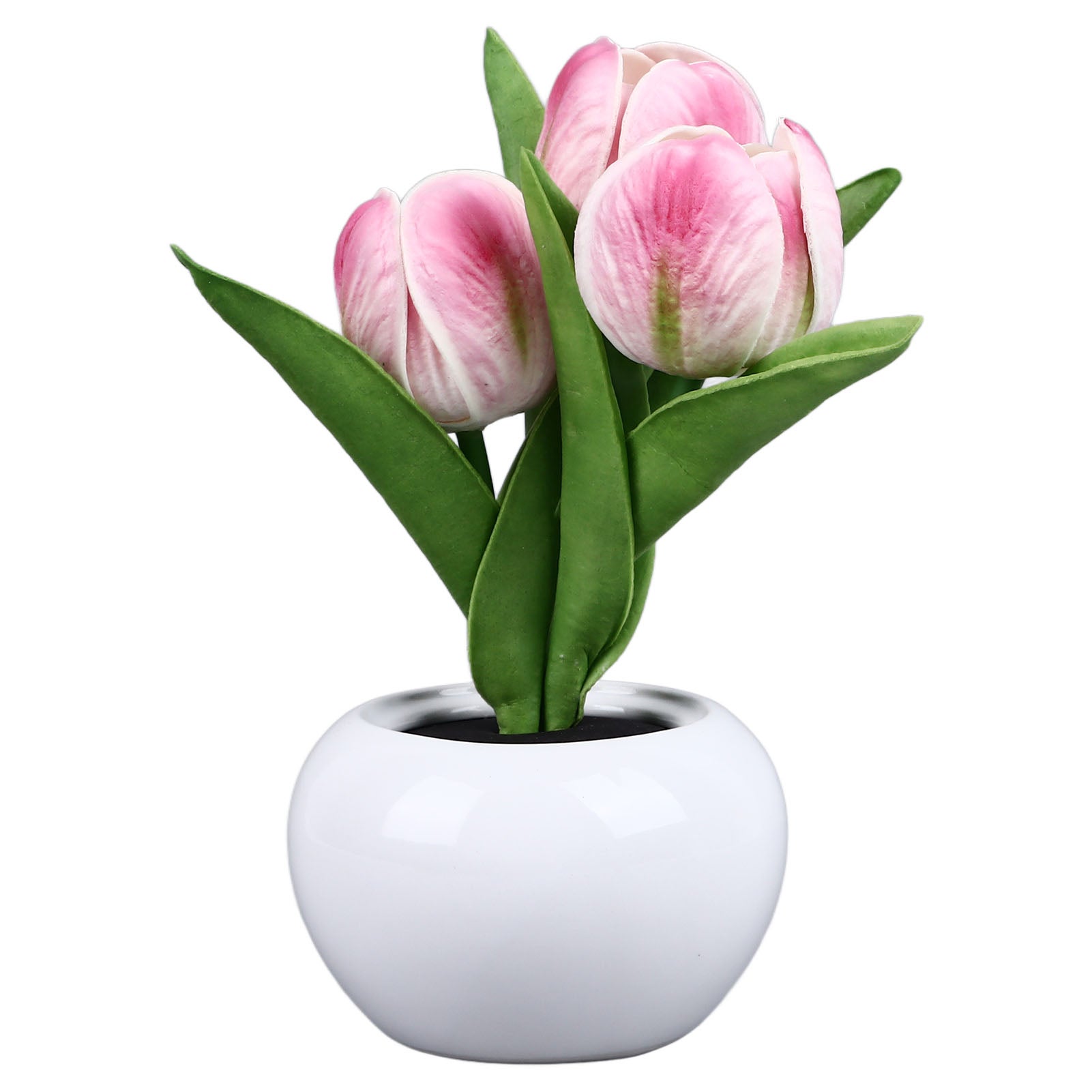 Fleur en pot veilleuse Simulation tulipe décorative petite lampe de ...