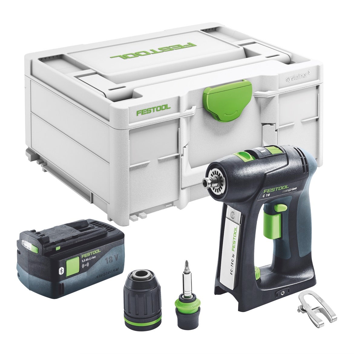 Festool C 18-Basic Perceuse-visseuse sans fil 18 V 45 Nm Brushless + 1x ...