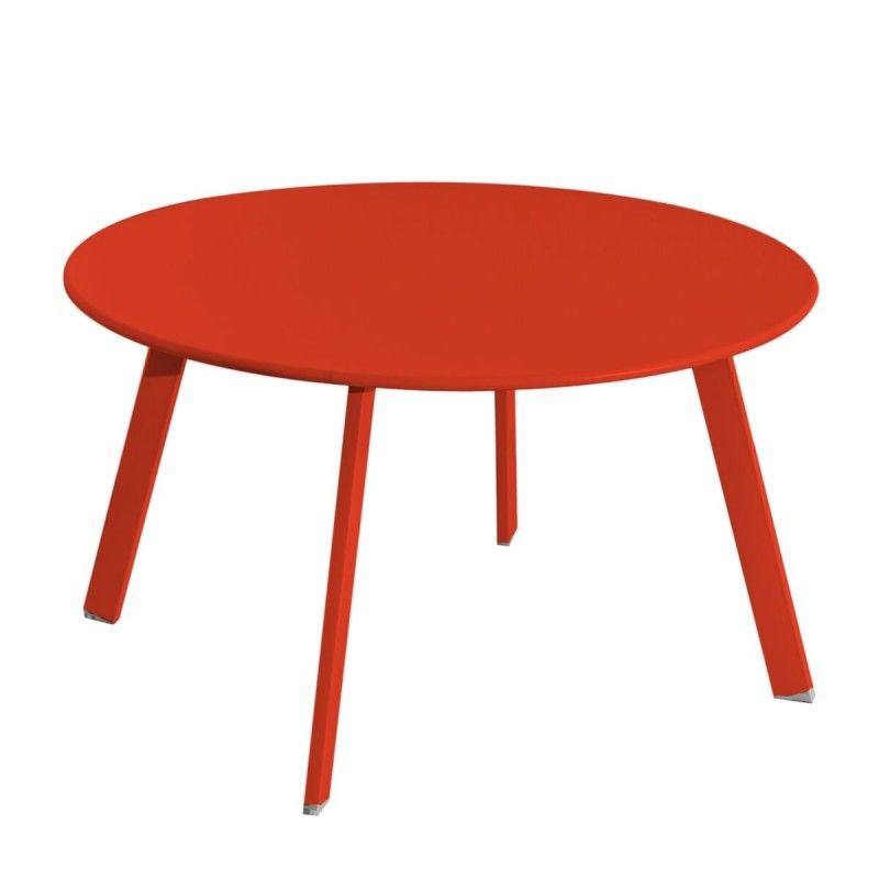 Table d'appoint Marzia Rouge Acier 70 x 70 x 40 cm | Leroy Merlin