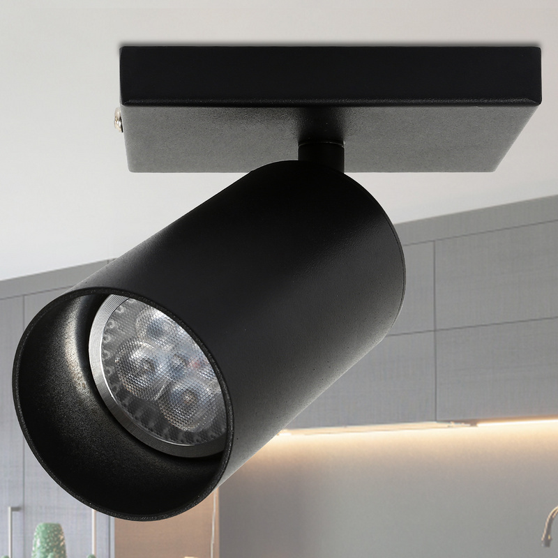 Foco de techo LED orientable, aplique de 2 luces Ultraslim GU10 de 1 ...