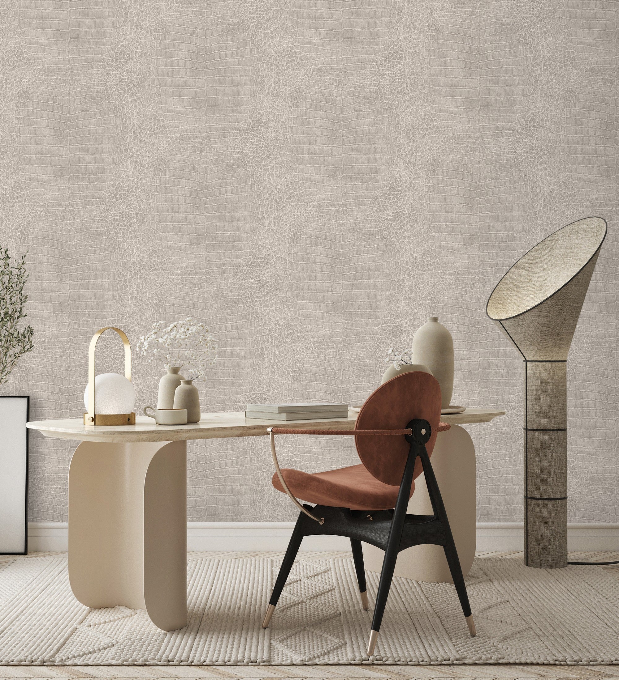 Papier peint vinyle lavable effet peau de crocodile caïman africain ...