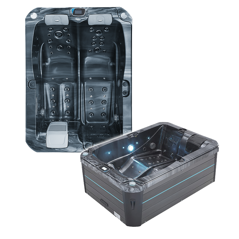Spa 2 places Archipel® GT2 PRO MAX LED BLACK - professionnel 210x148 ...