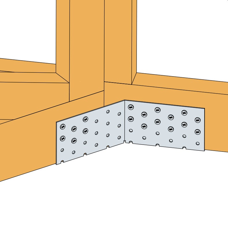Ángulos para madera con ángulo de 45 grados Anclaje galvanizado para ...