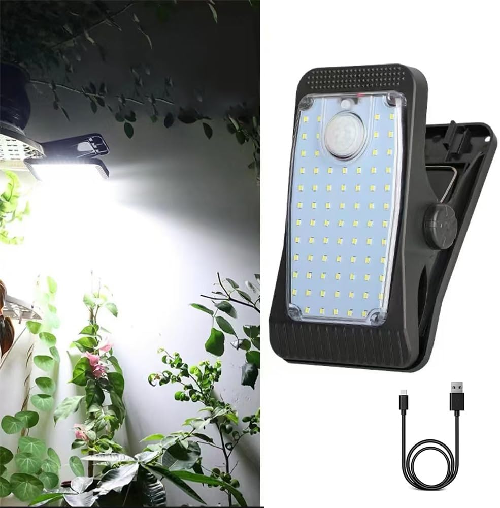 Lampe solaire d'extérieur à pince de 73 LED, éclairage portable avec ...