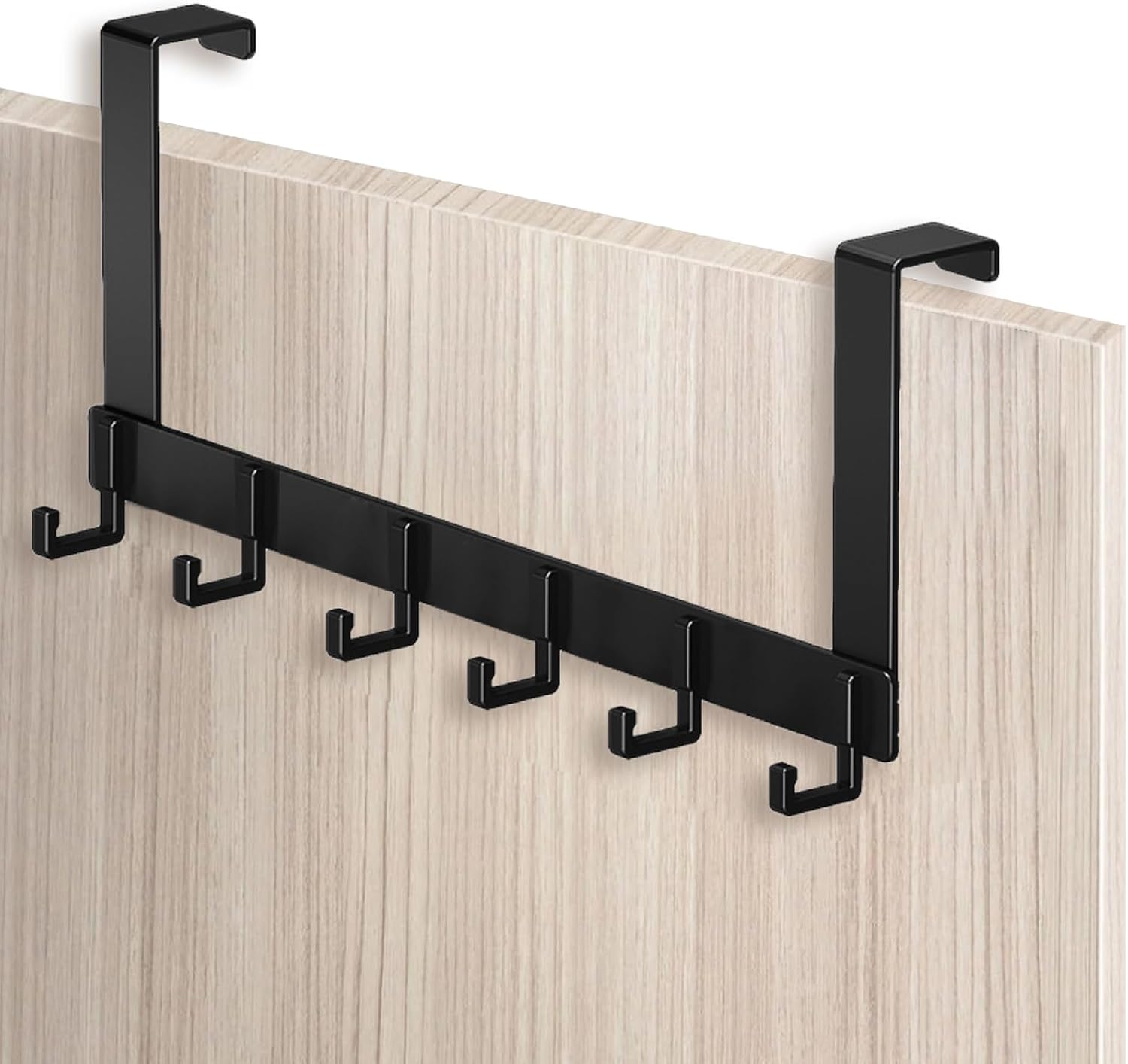 Perchero de acero inoxidable para colgar sobre la puerta, con 6 ganchos ...