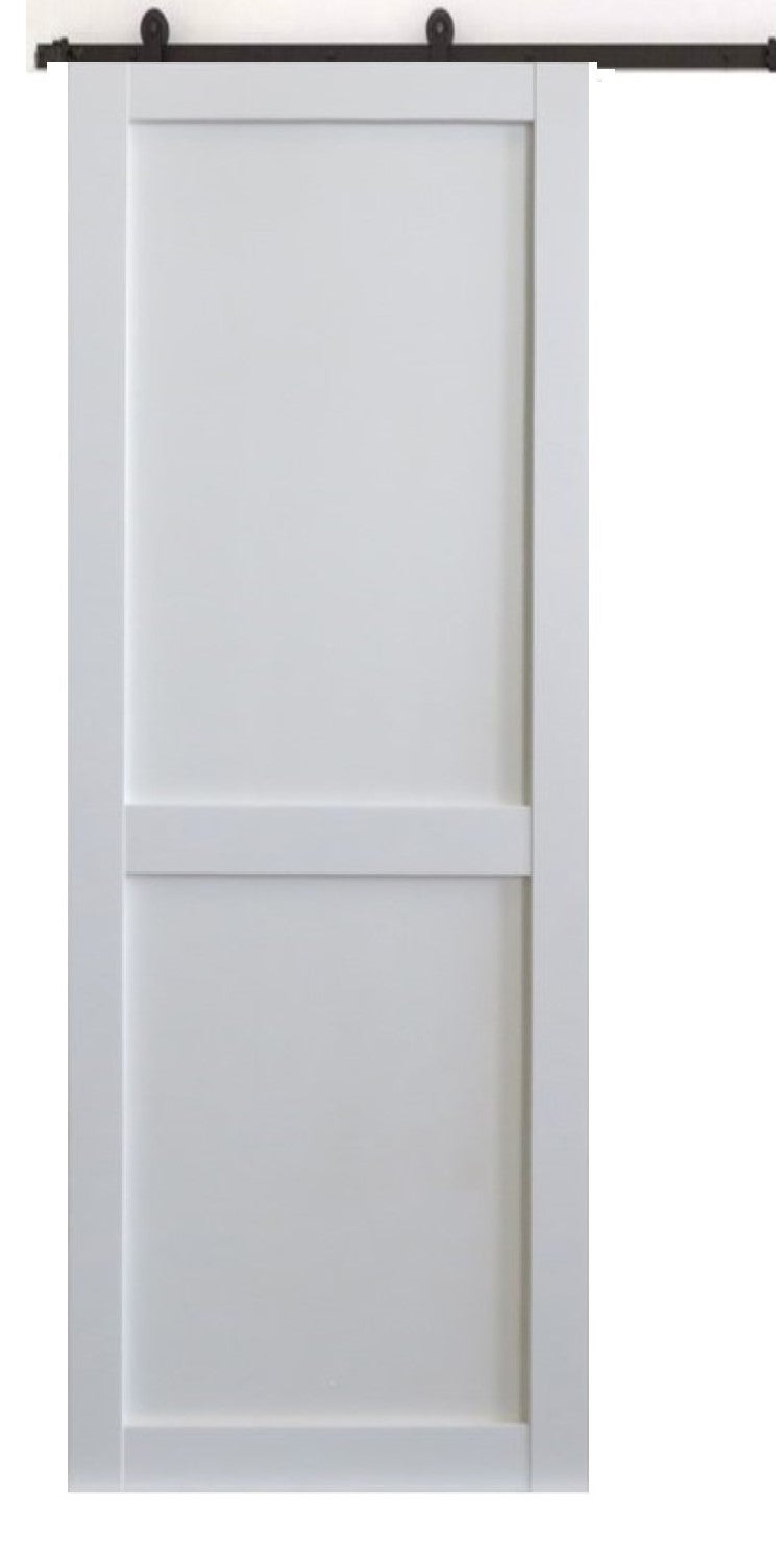 Porta Scorrevole Officina 2 Pannelli Bianchi H204 x L73 + Guida a ...