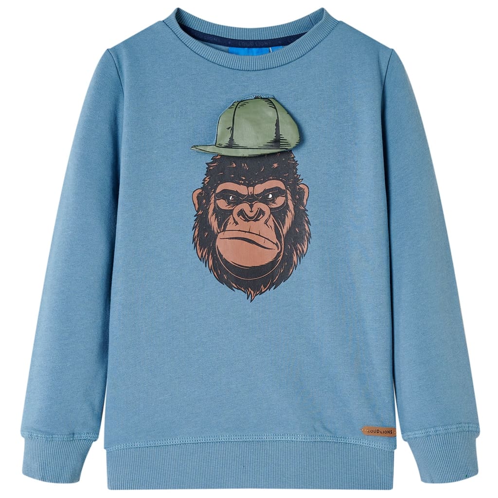 Sweatshirt pour enfants bleu moyen 116 | Leroy Merlin