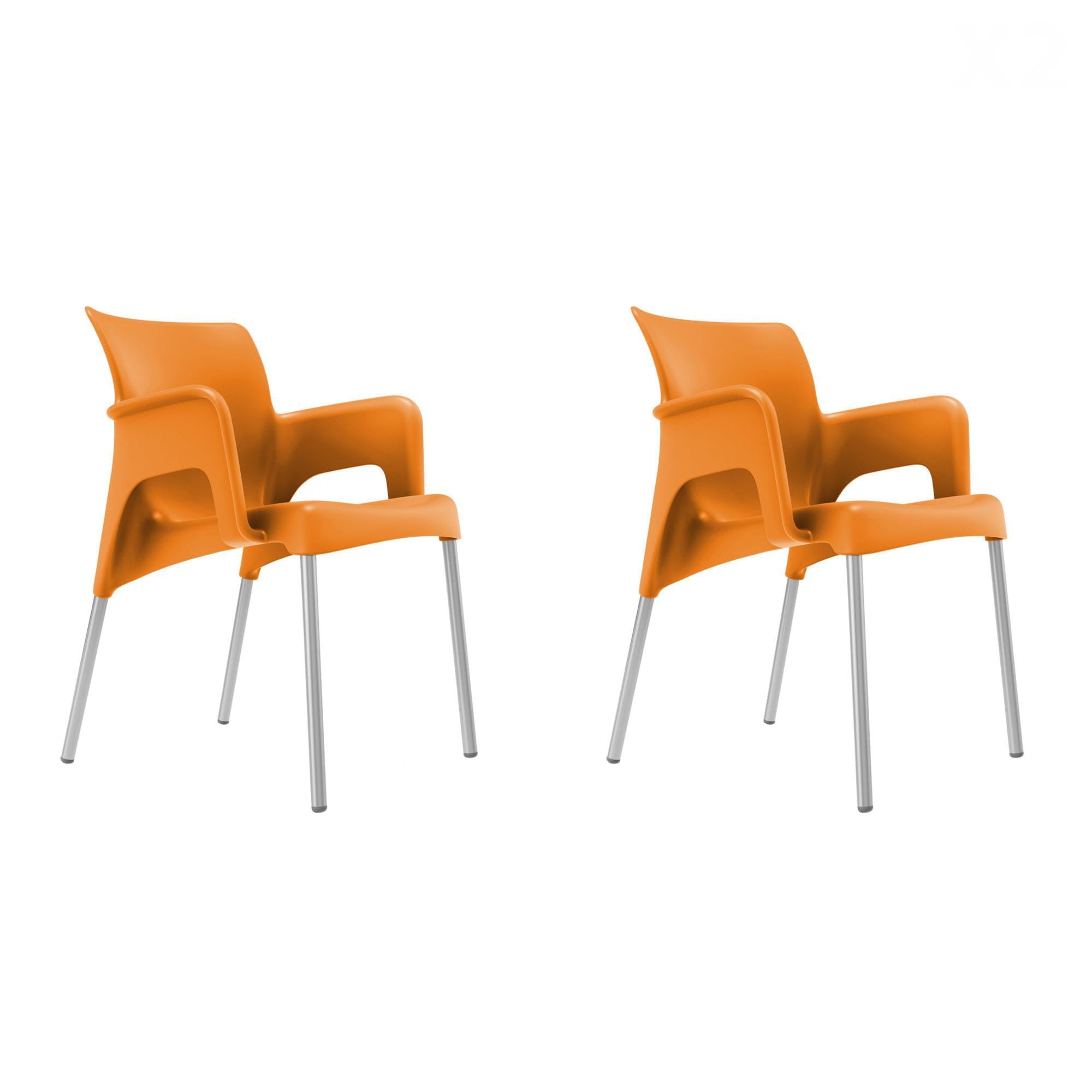 Garbar SUN Set 2 Silla Con Brazos Interior, Exterior Naranja | Leroy Merlin