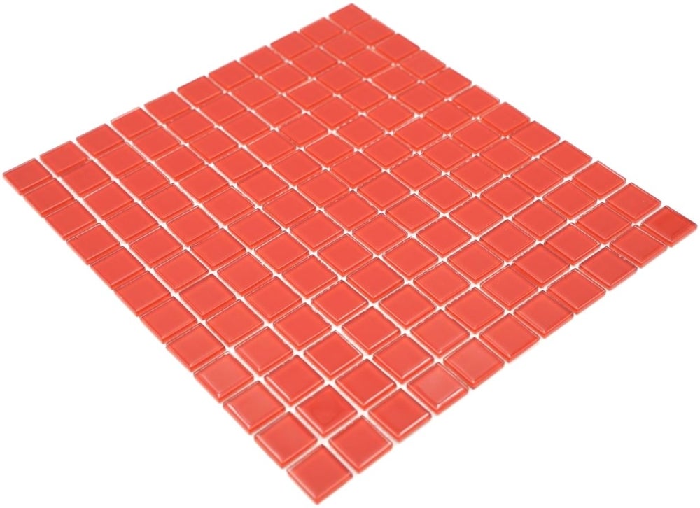 Carreaux de mosaïque Mosaic Glass Red Fire Square Crystal | Leroy Merlin
