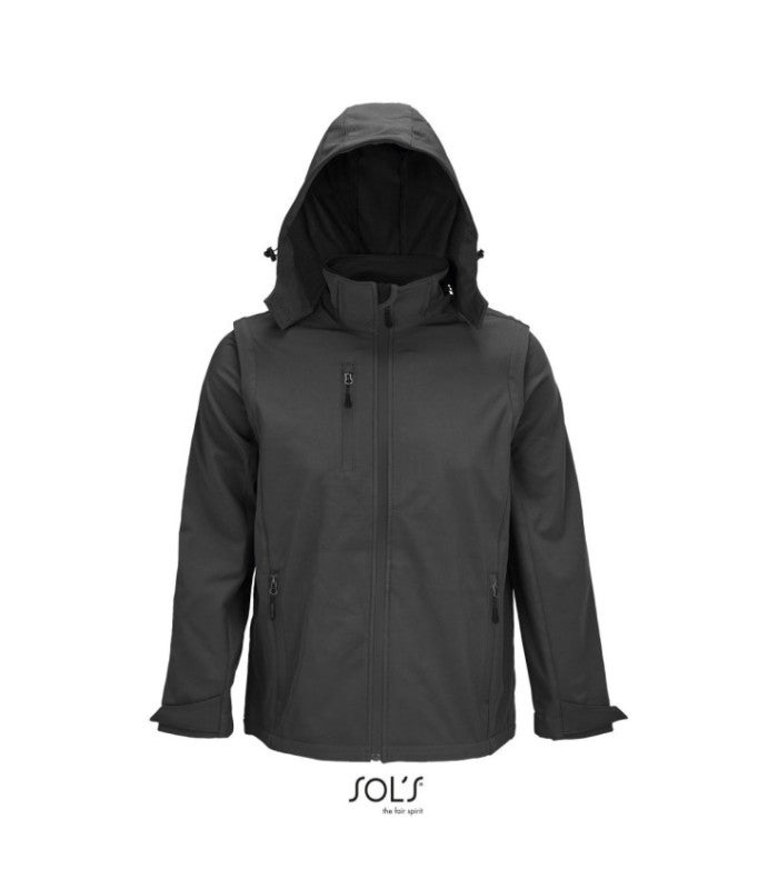 Chaqueta Softshell Con Capucha Y Mangas Desmontables SOL'S FALCON 3IN1 ...