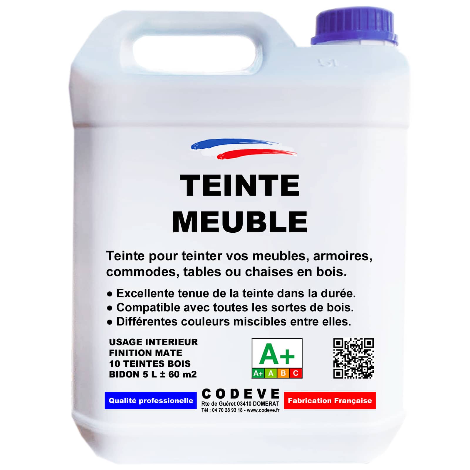 Teinte Meuble - 5 L - Codeve Bois - Chêne foncé - Pour La Teinture De ...