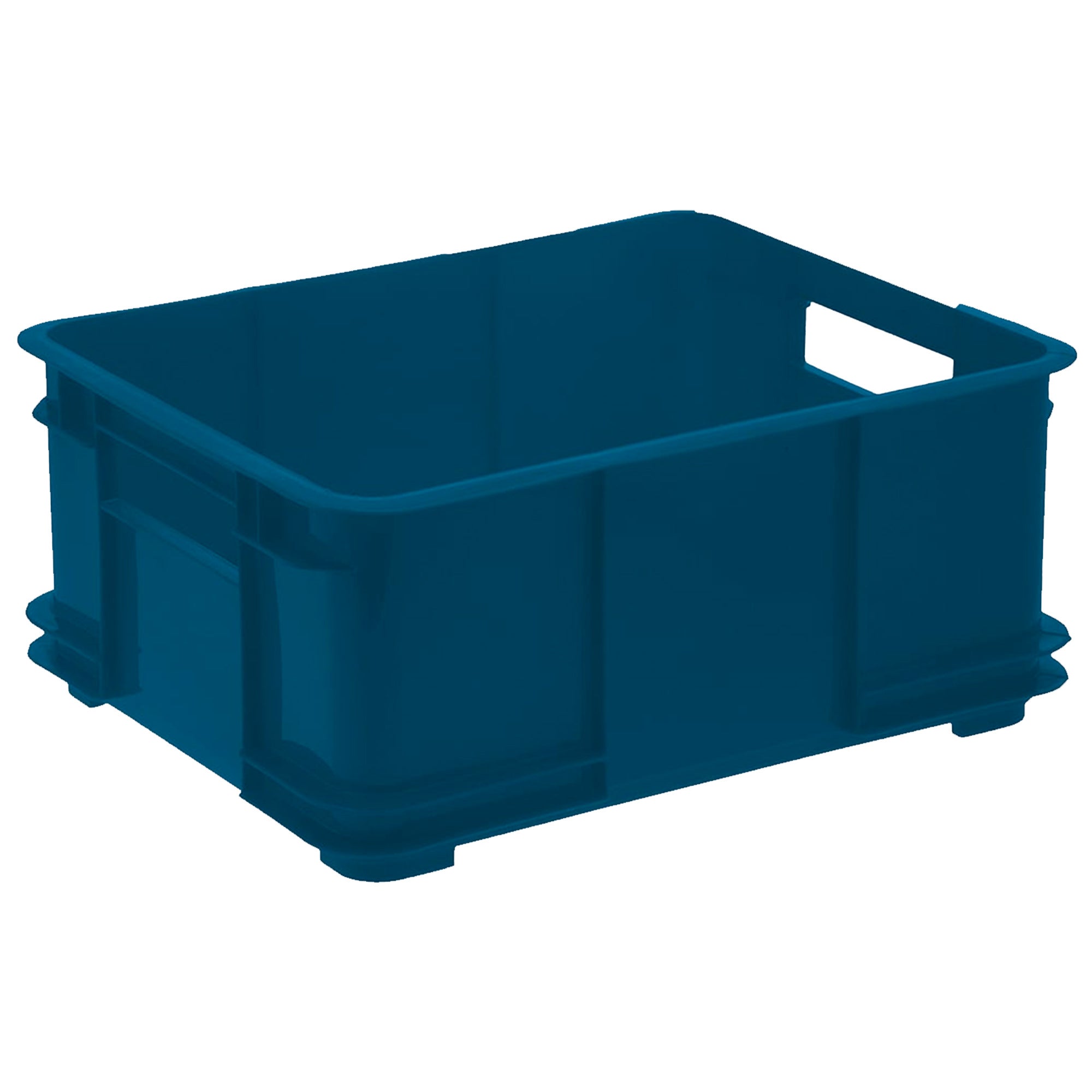 Caisse Empilable en plastique 20 litres - Bleu Foncé | Leroy Merlin